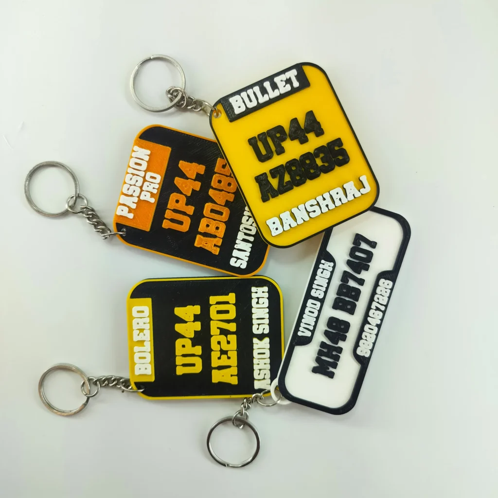 Personalized Vehicle Number Plate Keychain